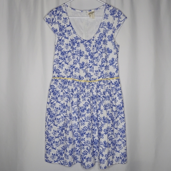 Matilda Jane | Dresses | Matilda Jane Midi Dress White Blue Outlined ...